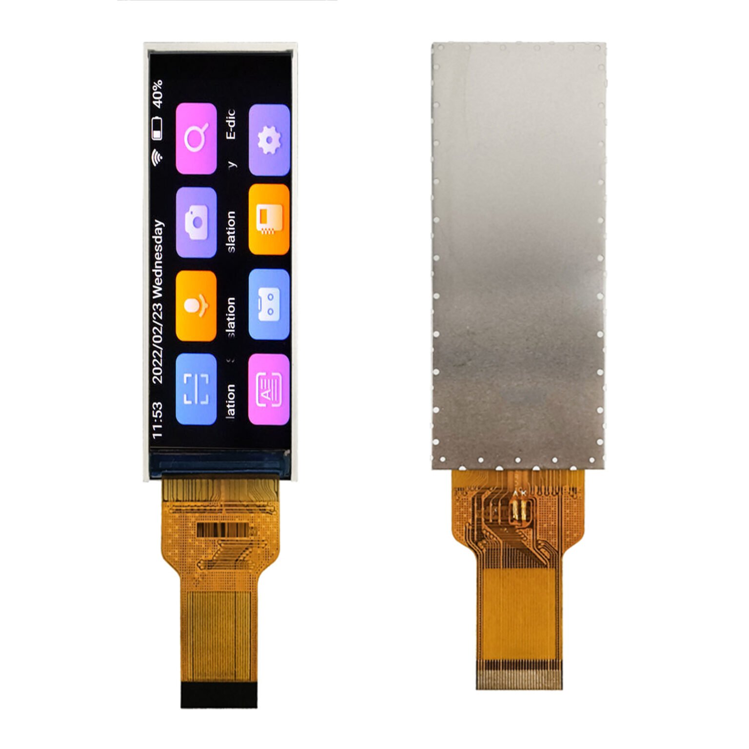3.2inch 376*960 Strip Bar TFT LCD Display ST7701S Full IPS RGB 16Bit ...
